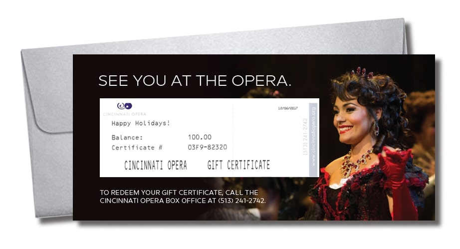Buy a Gift Certificate | My Cincinnati Opera